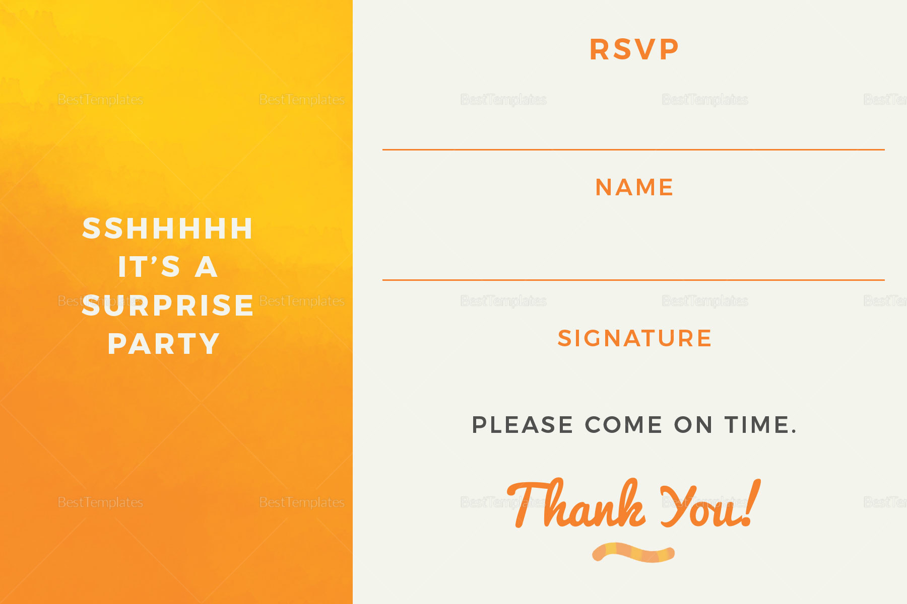 Surprise Birthday Party Invitation Design Template in PSD, Word ...