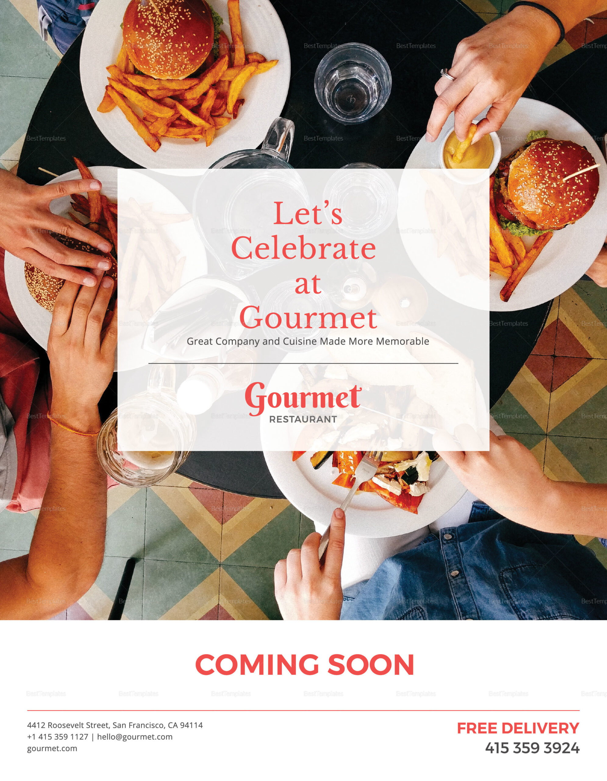 Restaurant Coming Soon Flyer Template - Best Templates